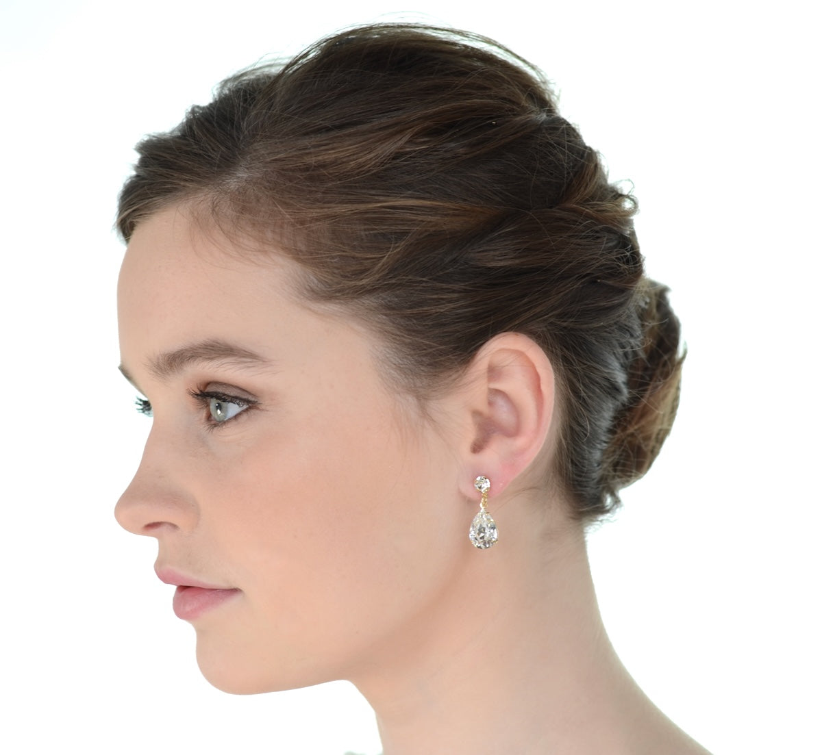 Rosemary Gold Swarovski Crystal Earring – Windsor Bridal Jewellery ...